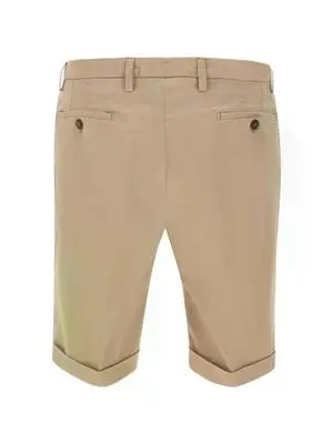 BRIGLIA 1949 Pleated Turn-up Shorts - Neutrals