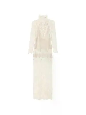 Rabanne Lace-panelled Maxi Dress - Neutrals