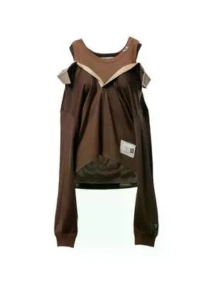 Mihara Yasuhiro Layered Rugby Shirt