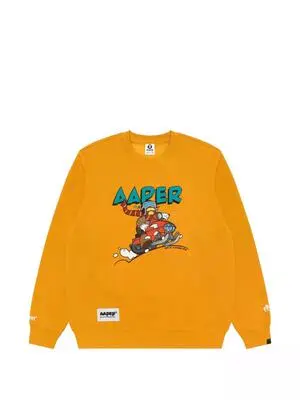 AAPE BY *A BATHING APE Aaper Graphic-print Sweatshirt - Yellow