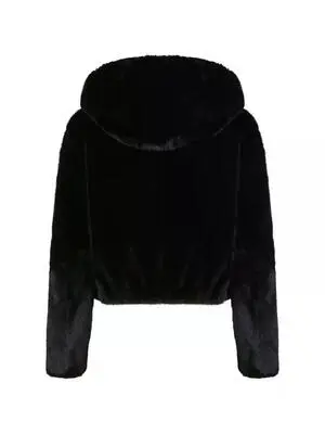 Pinko Faux-fur Hooded Jacket - Black