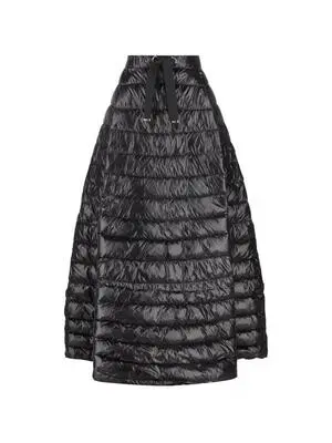 Herno Quilted Drawstring Maxi Skirt - Black