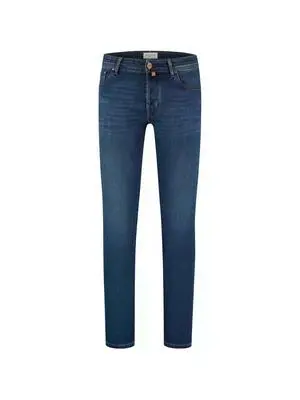 Jacob Cohen Faded-effect Whiskered Jeans - Blue