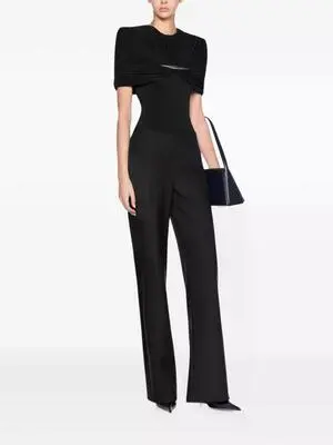 CHATS BY C.DAM Low-rise Flared Trousers - Black