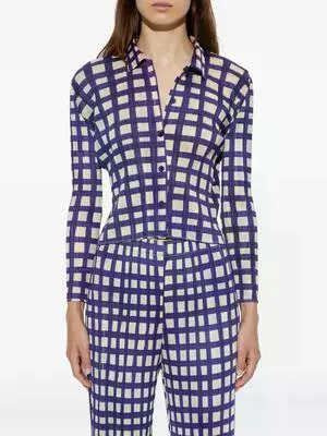 Issey Miyake Check-print Shirt - Blue