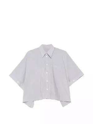 MAISON MARGIELA Striped Asymmetric Hem Shirt