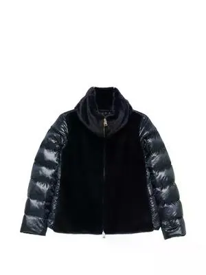 Herno Quilted Faux-fur Jacket - Blue