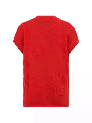 MOORER V-neck Knitted Sweater - Red