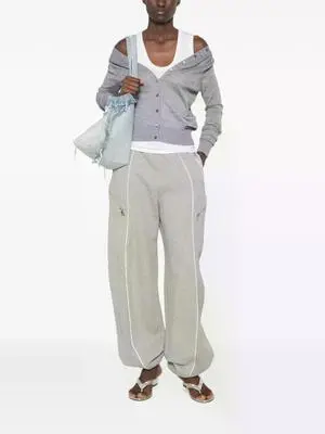 Alexander Wang Off-shoulder Button-down Cardigan