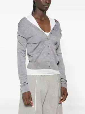 Alexander Wang Off-shoulder Button-down Cardigan