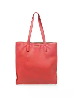 Miu Miu 2000s Leather Tote Bag - Red