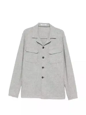 Tagliatore Button-up Shirt Jacket - Grey