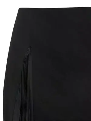 JIL SANDER Pleated-panel Wool Midi Skirt