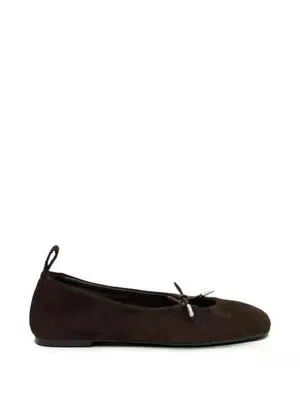 ALOHAS Rosalind Ballet Flats With Bow Detailing - Brown