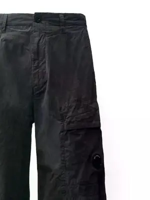 C.P. COMPANY Cargo Trousers With Lens Detail - Black