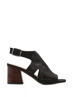 Clarks Siara65 Flow Perforated Heeled Sandals - Black