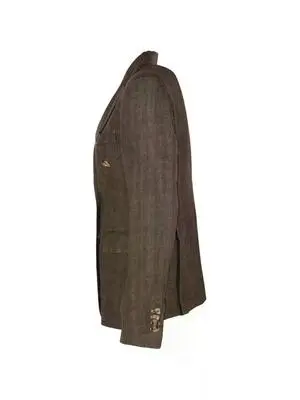 KILTIE Double-breasted Checked-pattern Blazer