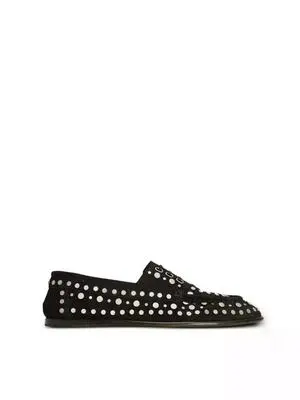 Dolce & Gabbana Studded Split Leather Derby Shoes