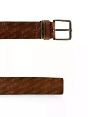 DIESEL® Monogram-embossed Leather Belt