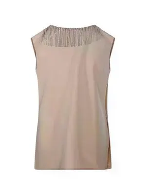 Sportmax Fringed V-neck Tank Top