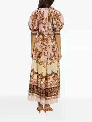 Zimmermann Aster Billow Floral-print Silk Maxi Dress
