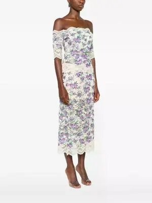 Rabanne Embroidered Lace-trim Top