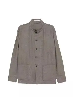 Tagliatore High-neck Patch-pocket Jacket - Grey