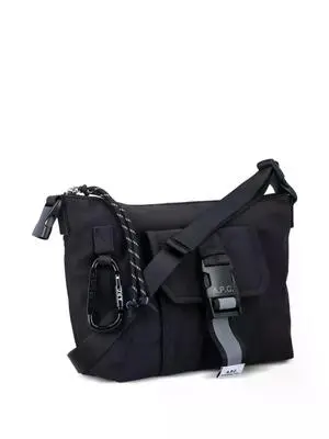 A.p.c. Buckle-fastening Shoulder Bag - Black