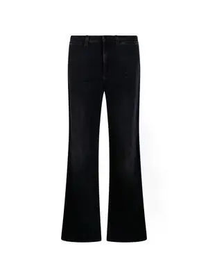 Gucci Web-stripe Flared Jeans - Black