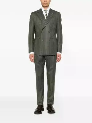 LUIGI BIANCHI Double-breasted Pinstripe-pattern Suit