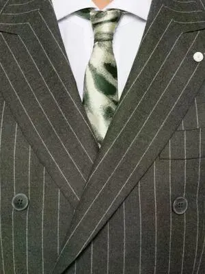 LUIGI BIANCHI Double-breasted Pinstripe-pattern Suit