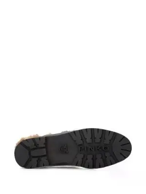 Pinko Shearling-lined Leather Mules