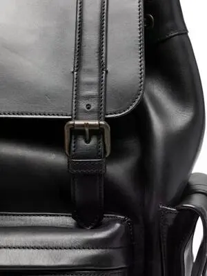 Officine Creative Bostonian 003 Buckle-fastening Leather Backpack