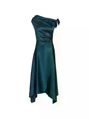 Staud Portia Silk Midi Dress - Blue