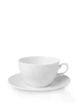GINORI 1735 Basketweave-effect Tea Cup And Saucer