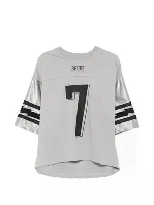 Rhude Logo Print Mesh T-shirt - Grey