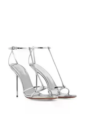 Paris Texas Lidia T-strap Sandals - Silver