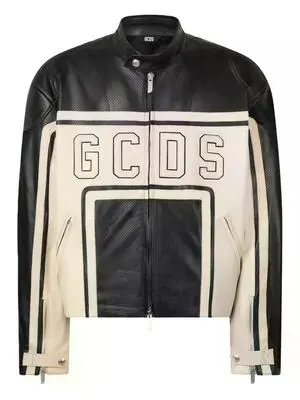 Gcds Perforated Leather Jacket - Black
