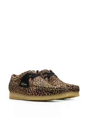 Clarks Wallabee Leopard-print Boat Shoes - Brown