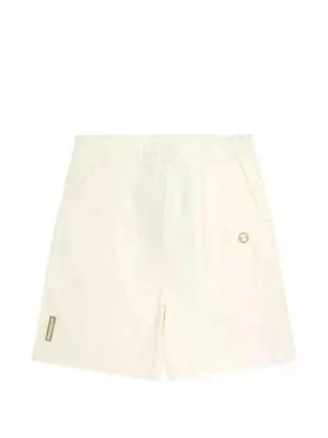 AAPE BY *A BATHING APE Logo-patch Pleated Shorts - Neutrals