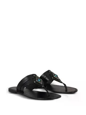 Ba&sh Tcor Flat Sandals - Black