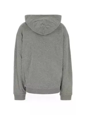 Miu Miu Logo-patch Zip-up Hoodie - Grey