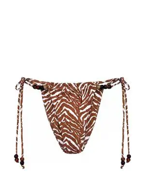 NICHOLAS Leni Bikini Bottoms Abstract Animal - Brown
