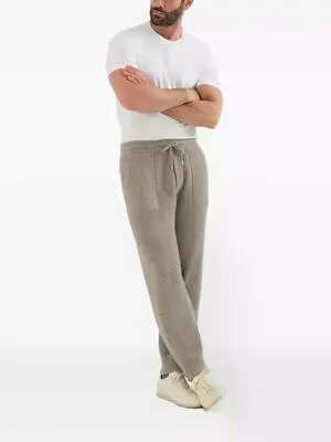 Brunello Cucinelli Cashmere English Rib Knit Joggers - Neutrals