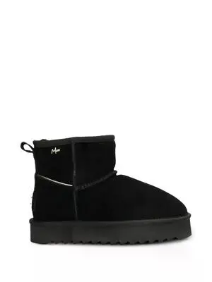 MEXX Logo Plaque Platform Boots - Black