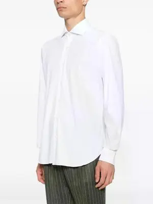 BARBA NAPOLI Long-sleeve Spread-collar Shirt - Grey