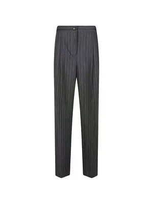 Pinko Pinstripe Pleated Trousers - Grey