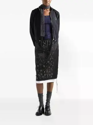 Prada Reversible Jersey Zipper Jacket With Hood