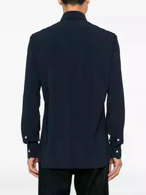 BARBA NAPOLI Long-sleeve Button-down Shirt - Blue