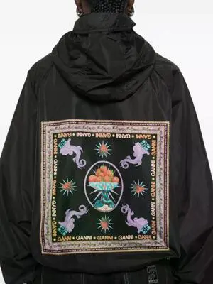 GANNI Logo-print Hooded Jacket